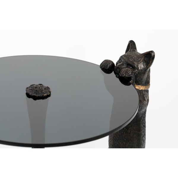 Bold Monkey Glass Top Pedestal End Table | Perigold