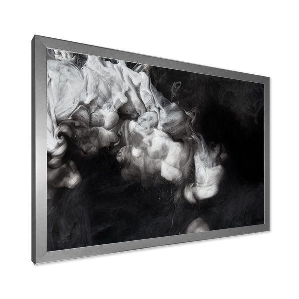 Wrought Studio Abstract Grey Splash Paint " Abstract Grey Splash Paint ...