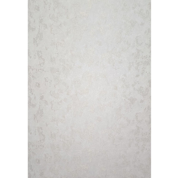 Everly Quinn Ivory Gold Metallic Faux Plaster Textured Modern Wallpaper ...