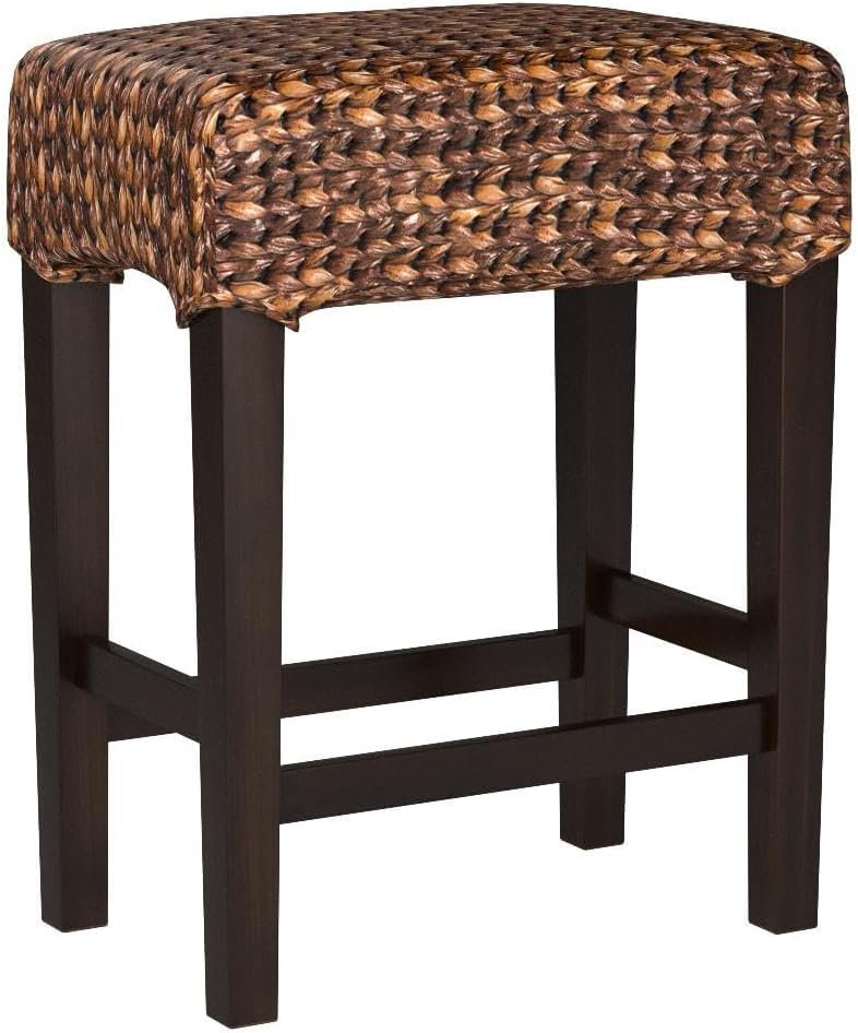 Dovecove Seagrass Backless Counter Stools - Handwoven with Natural ...