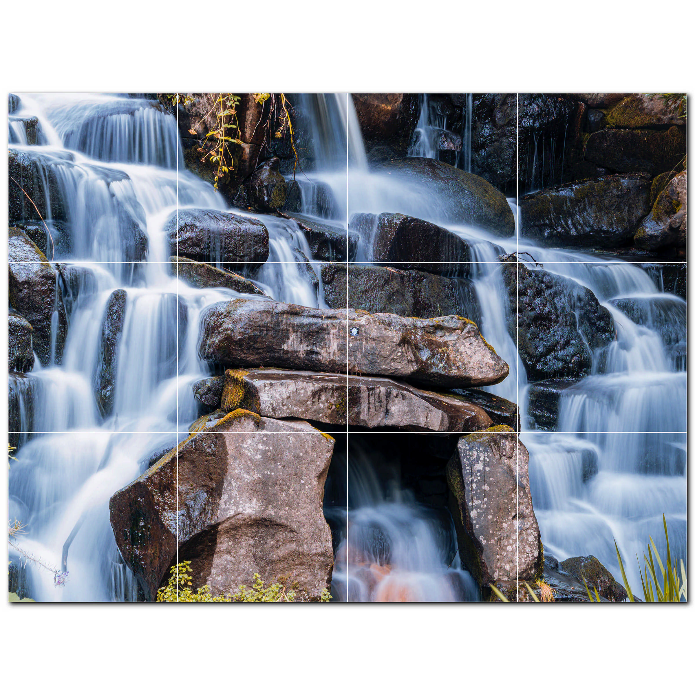 Picture-Tiles.com 32" x 24" Ceramic Waterfalls Photo Decorative Mural ...