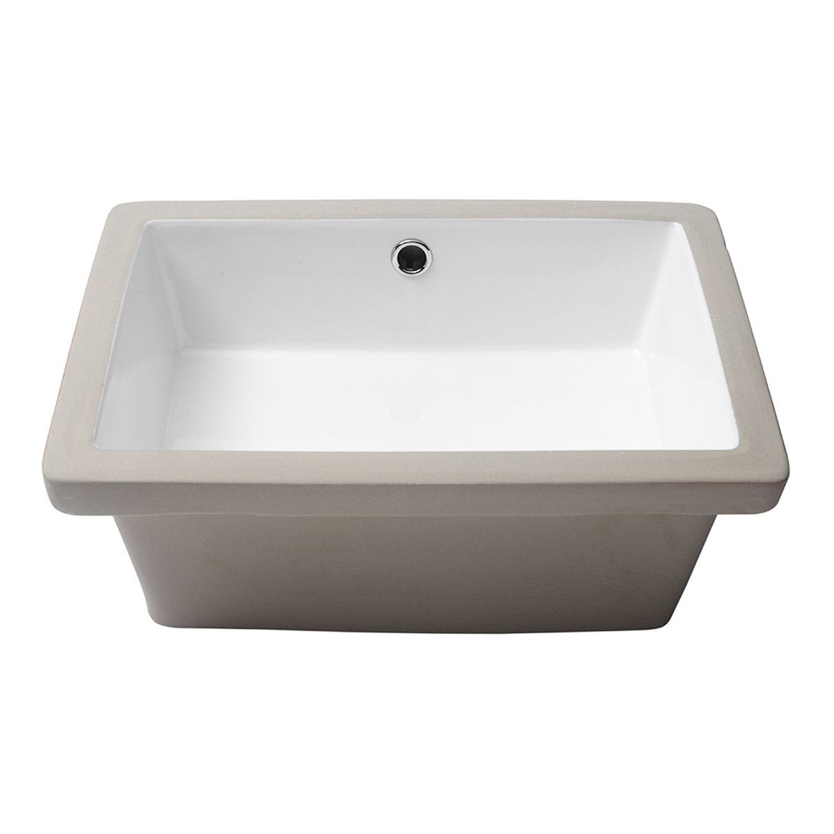 Hokku Designs Modern Ceramic Rectangular Undermount Sink 18"X12" With ...