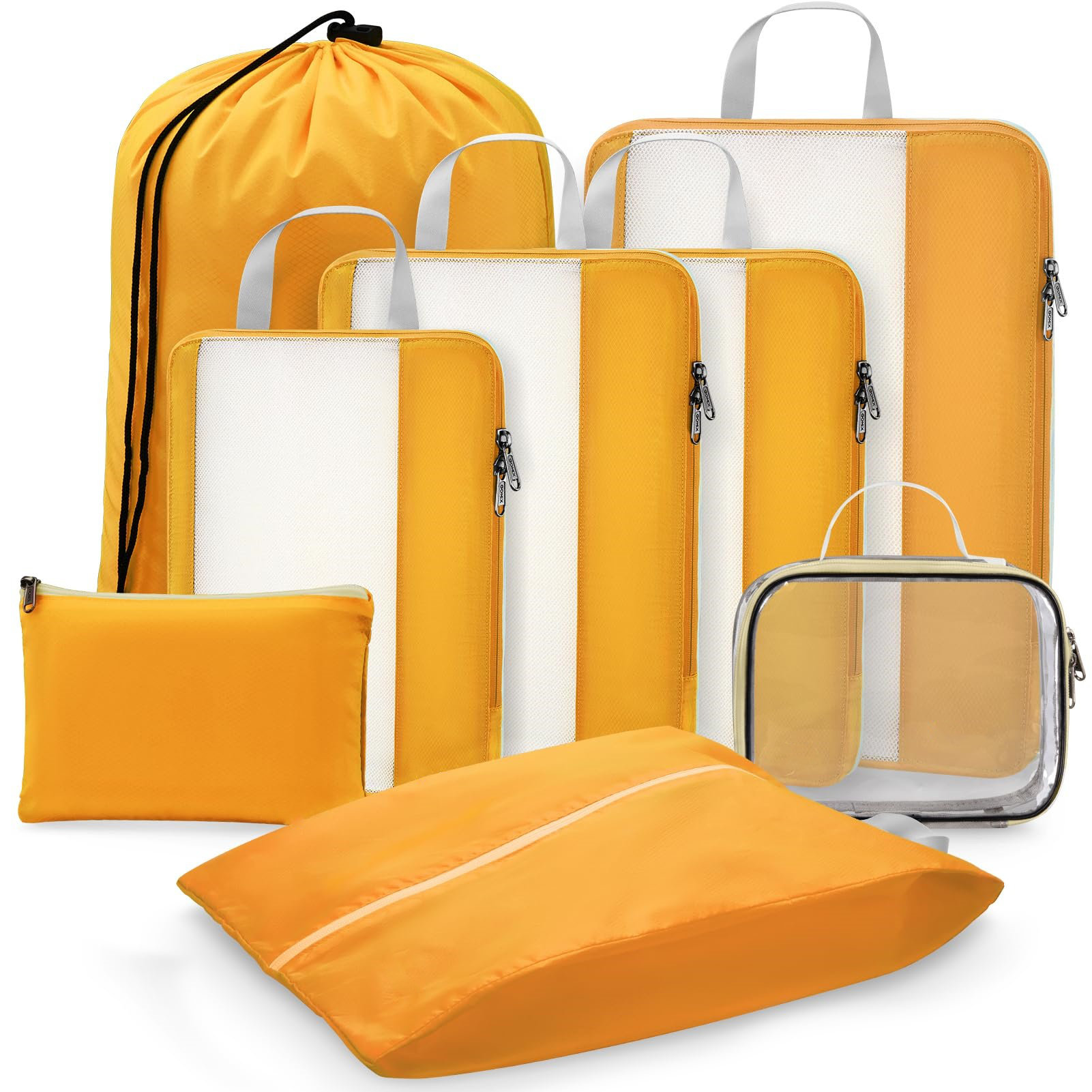 Latitude Run® 8 Set Expandable Mesh Packing Cubes For Travel ...