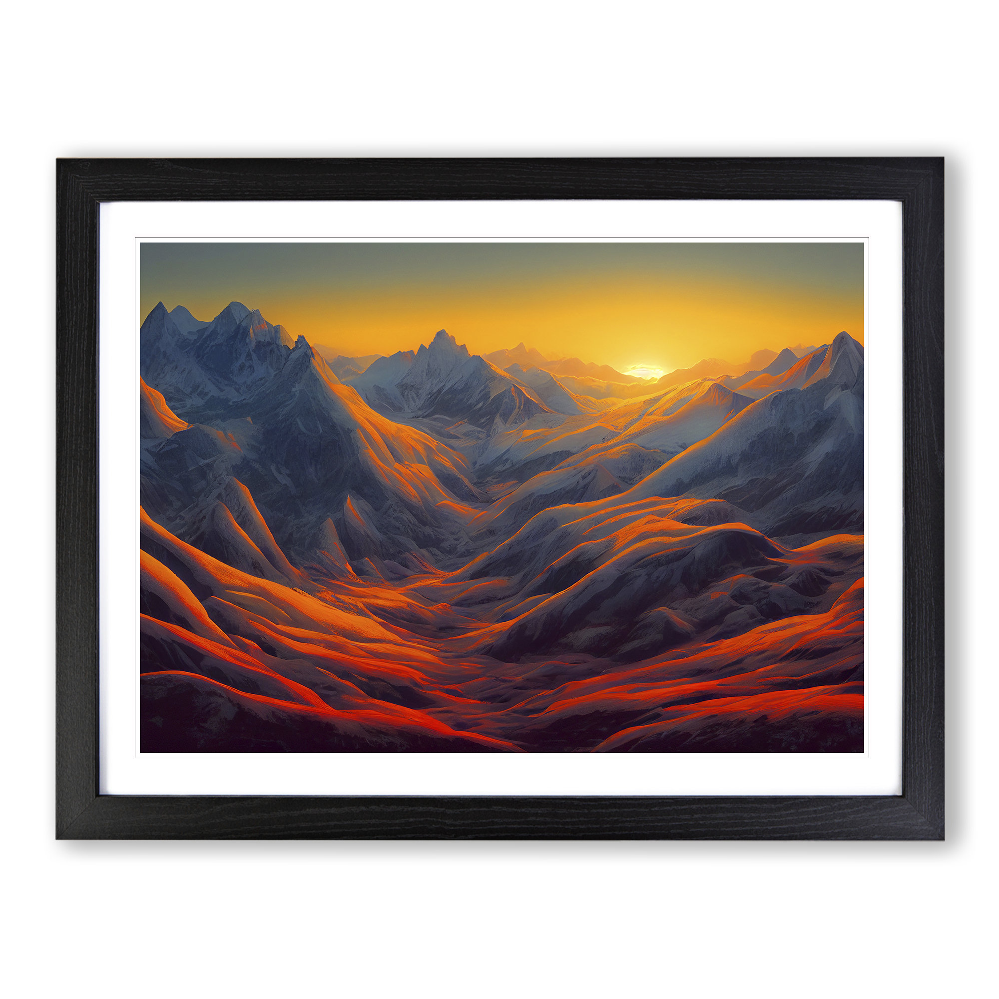 Alpen Home A Mountain Sunrise - Picture Frame Graphic Art | Wayfair.co.uk