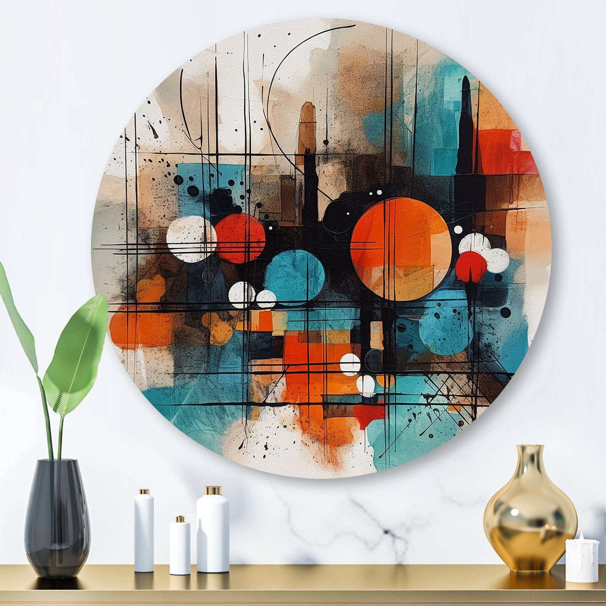 Ivy Bronx Orange Abstracted Geometric Explorations III - Abstract ...