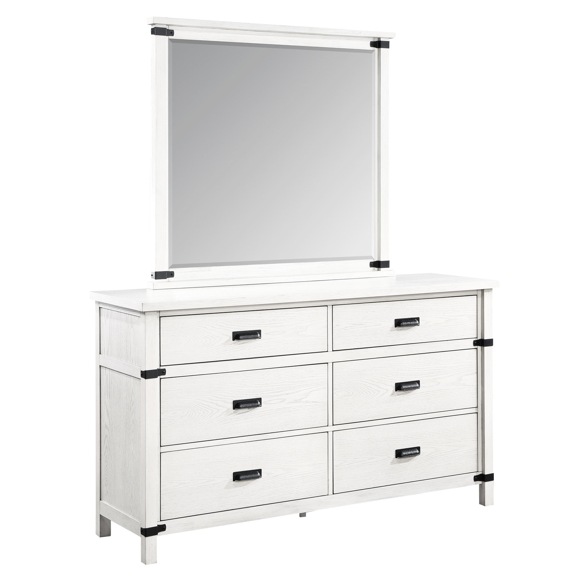 Corrigan Studio® Bedroom Rectangular Mirror In Antique White - Stylish ...