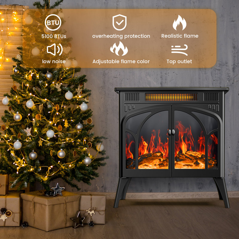 COWSAR Infrared Freestanding Portable Electric Fireplace Stove Heater ...