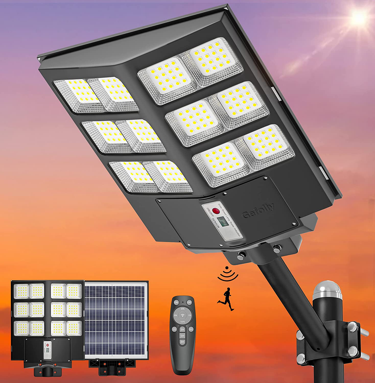 CG INTERNATIONAL TRADING Black Solar Powered Integrated LED Flood Light ...