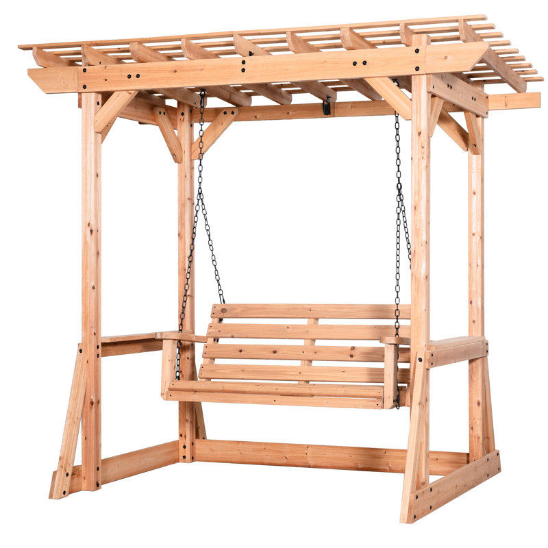 Backyard Discovery Callahan Cedar Wood Outdoor Patio Pergola Swing ...