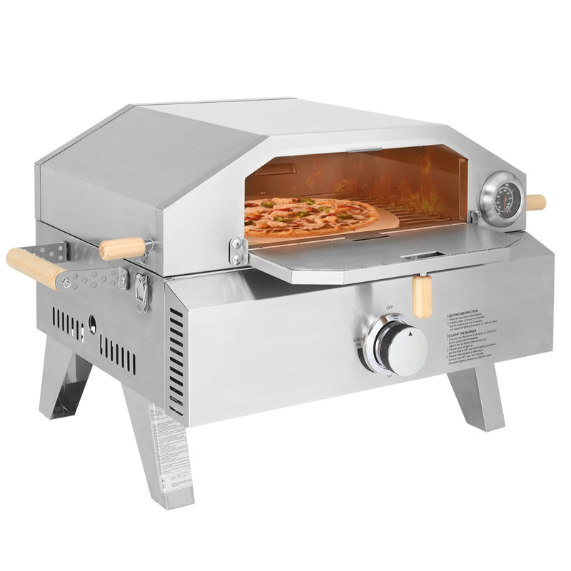 Winado Freestanding Propane Pizza Oven in Silver | Wayfair