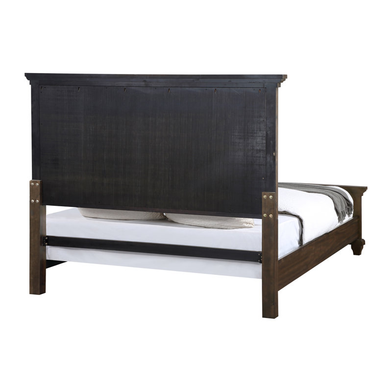 Loon Peak® Ellette King Size Panel Bed in Acacia Brown | Wayfair
