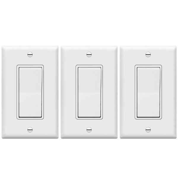 Enerlites 15-Amp Single Pole Rocker Light Switch | Wayfair