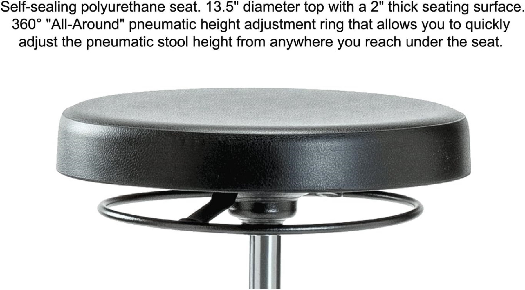 Perch Chairs & Stools PERCH Polyurethane Lab Work Stool | Desk Height ...