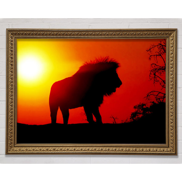 Ebern Designs Lion Sunset - Single Picture Frame Print | Wayfair.co.uk