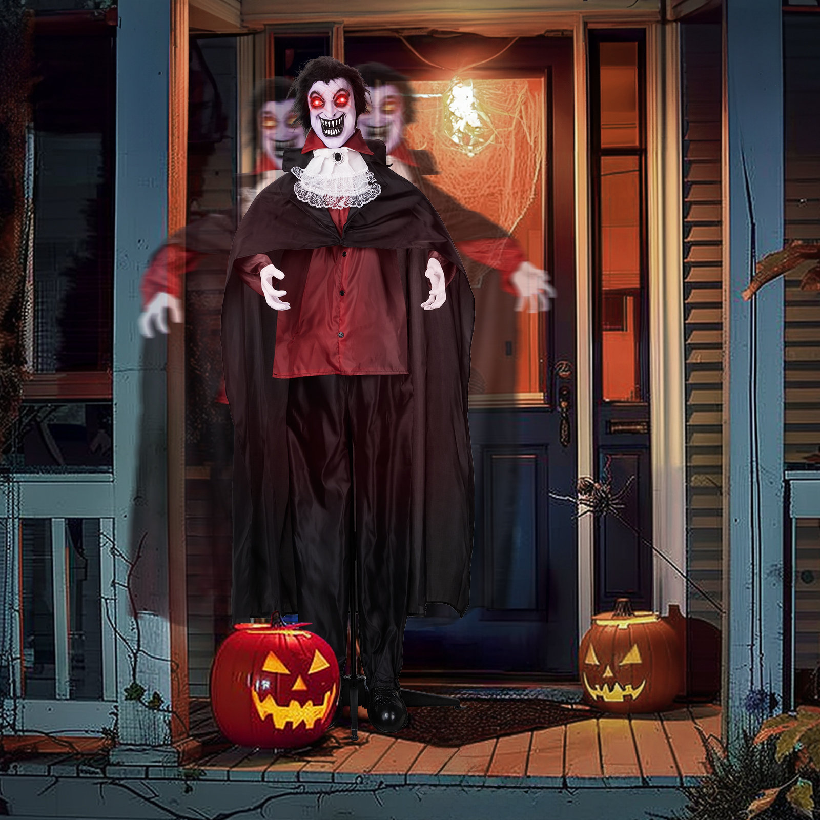 The Holiday Aisle® Terrifying Standing Vampire Halloween Decoration ...
