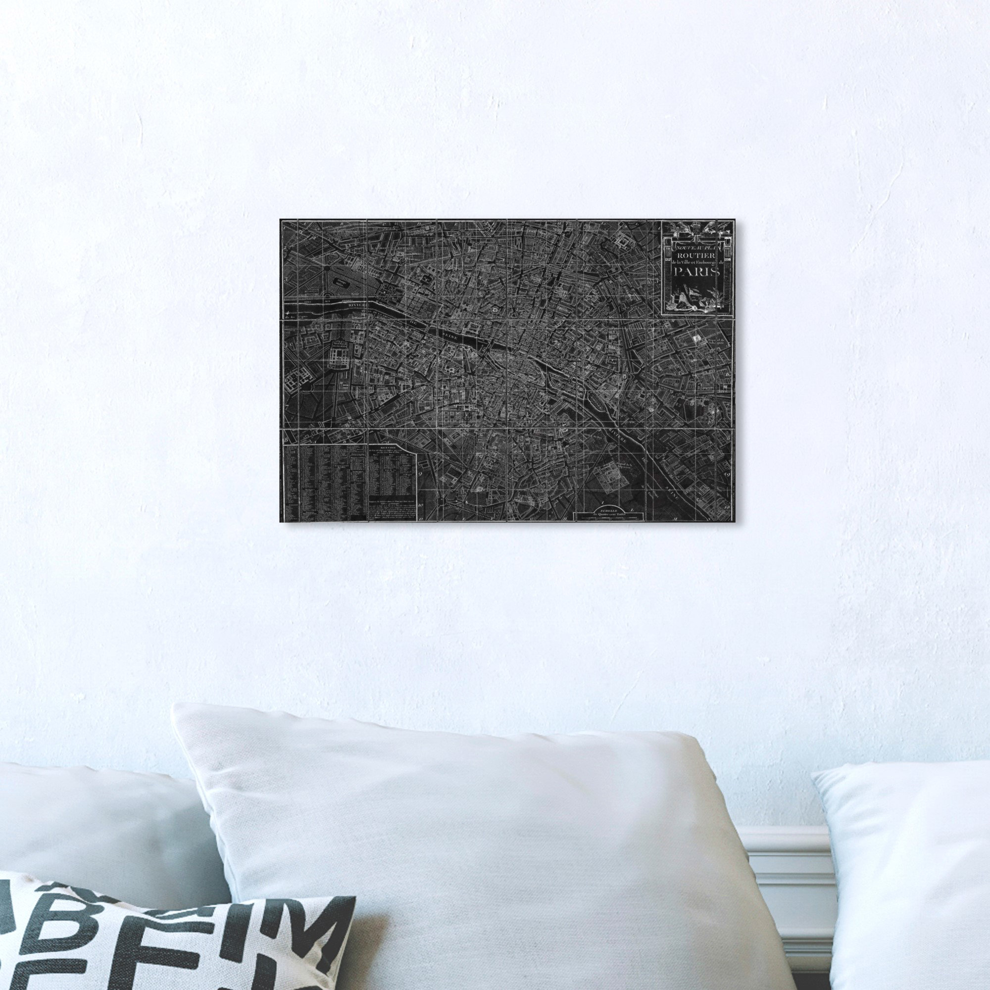 House of Hampton 'Nouveau Map Du Paris 1780' - Graphic Art Print on ...