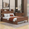 Millwood Pines Demille Full Size Platform Bed with Storage Headboard ...