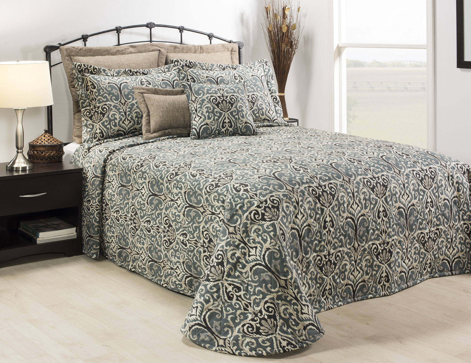 Thomasville At Home Midnight Ikat Contemporary Cotton Bedspread | Wayfair
