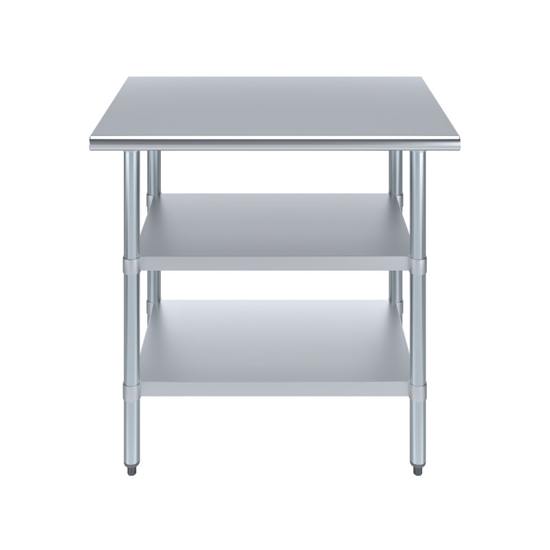 Amgood Stainless Steel Work Table with 2 Shelves & Reviews | Wayfair