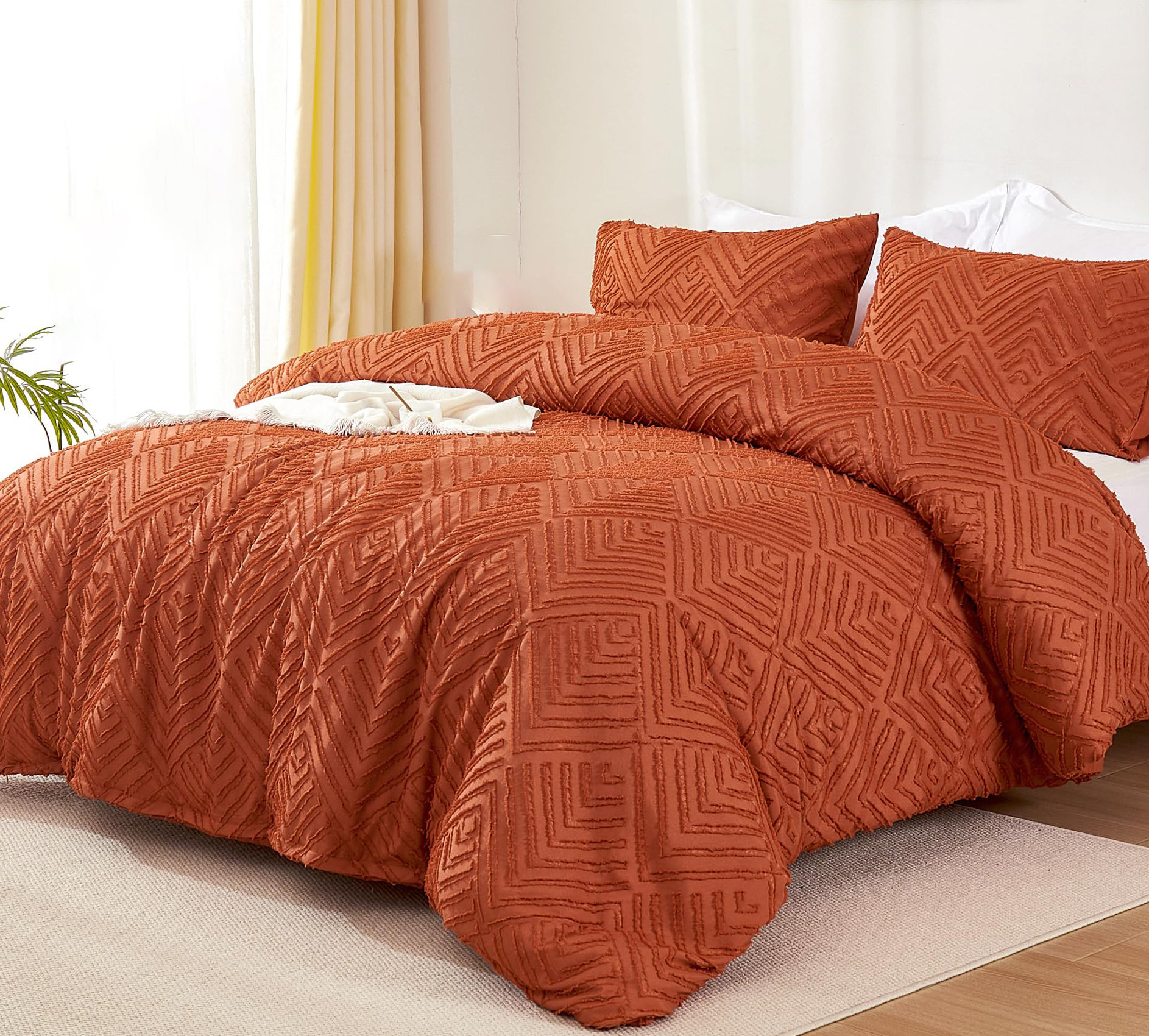 Priofa 3 Pieces Lightweight Fluffy Bedding Comforter Sets,King | Wayfair