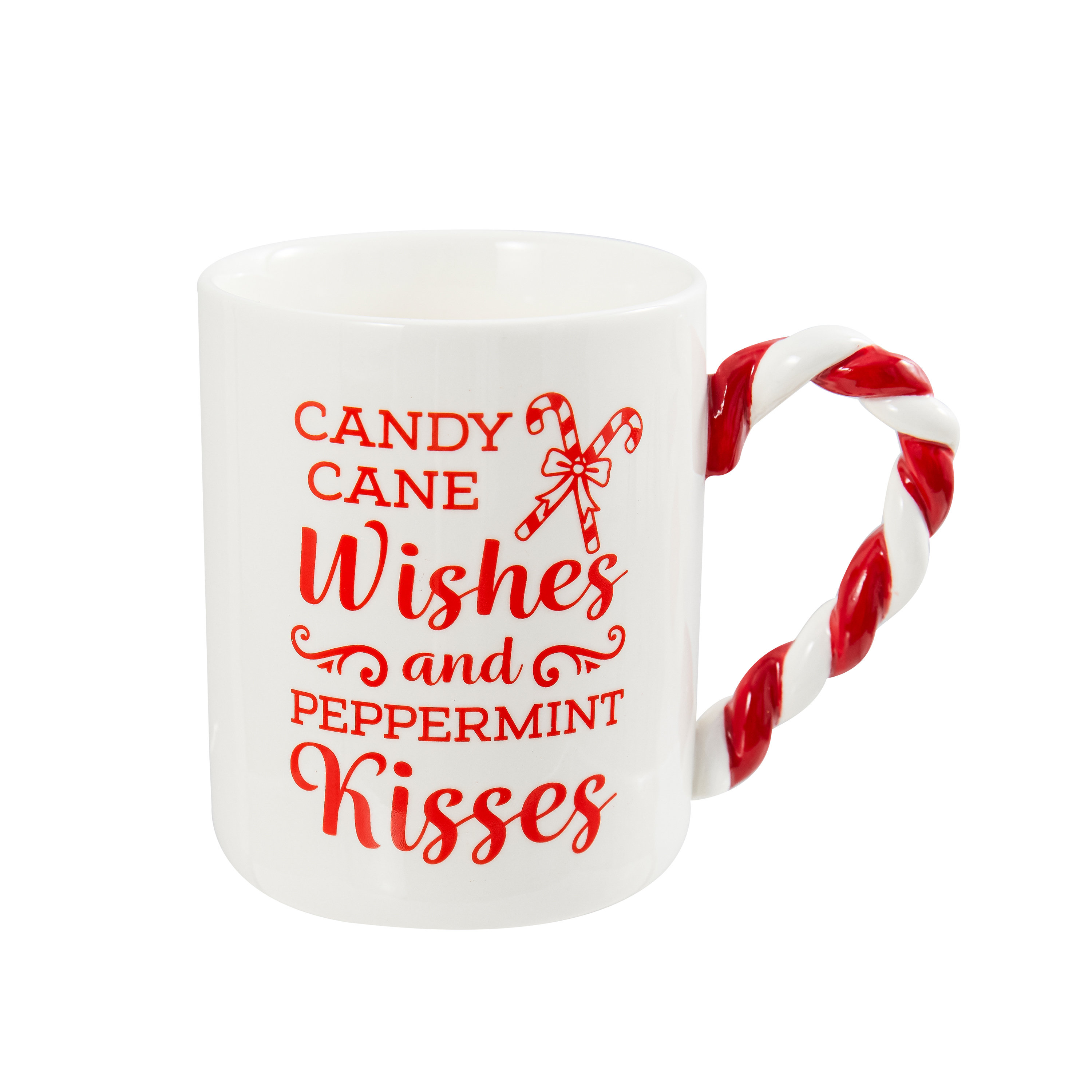 The Holiday Aisle® Candy Cane Handle Ceramic, 14oz, Gift Box | Wayfair