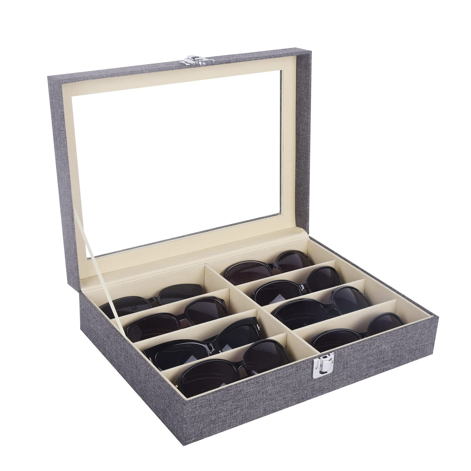 Latitude Run® Linen 8 Piece Eyeglasses Storage And Sunglass Glasses ...