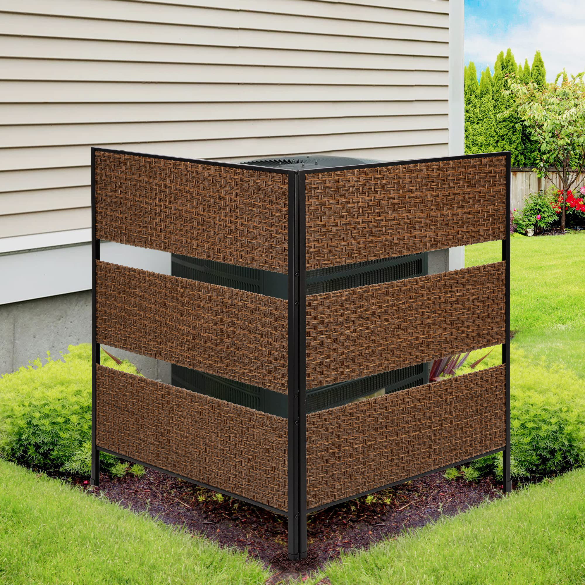 gaomon 3 ft. H x 3 ft. W Rattan Fencing | Wayfair