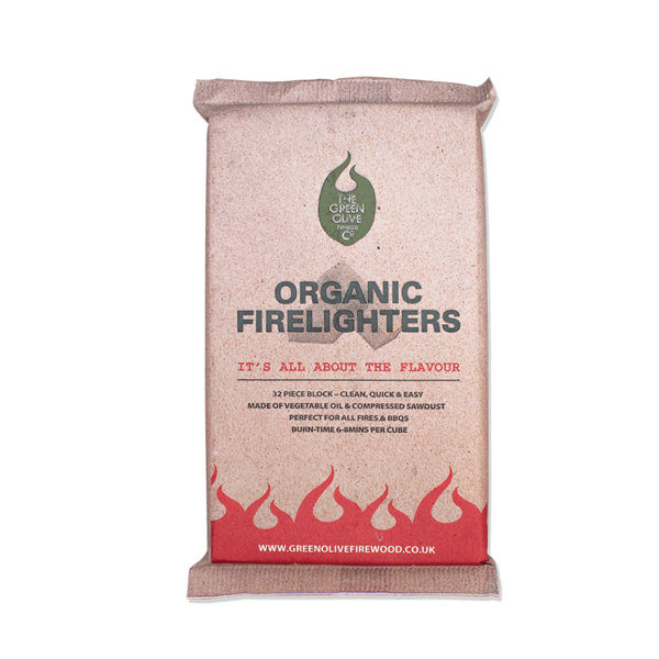 Green Olive Firewood Co. Organic Fireligthers 12 Packs X 32 ...