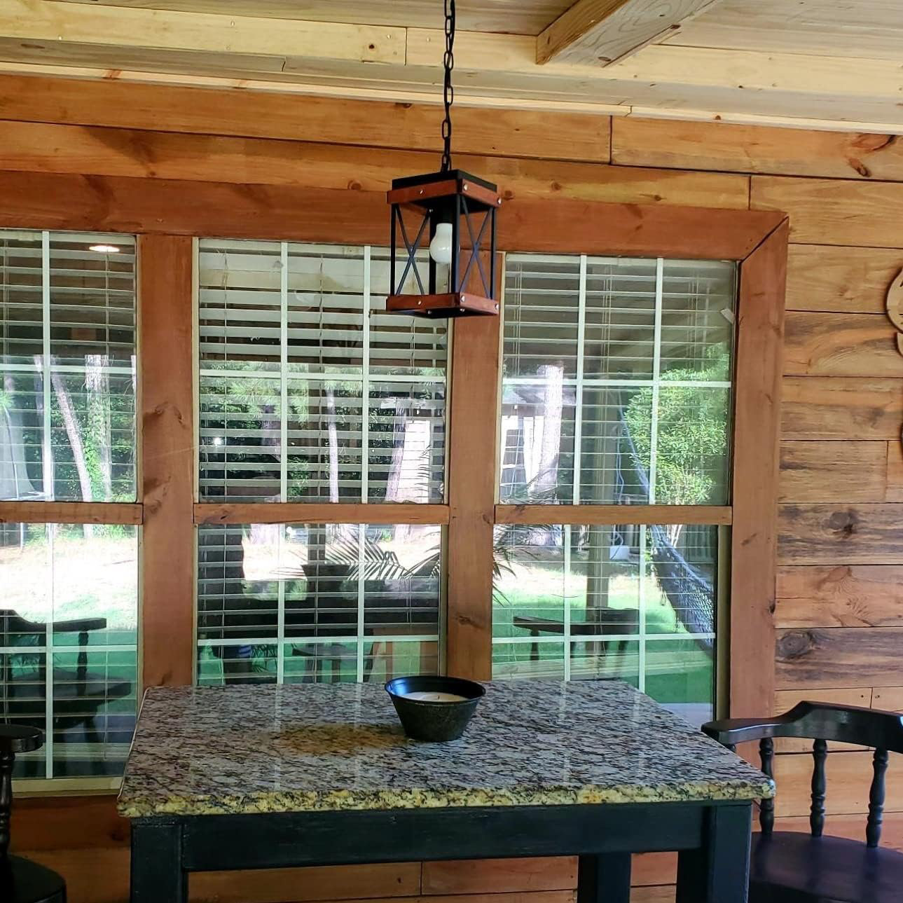 17 Stories Rustic Farmhouse Plug In Pendant Light With 15Ft Cord, On ...