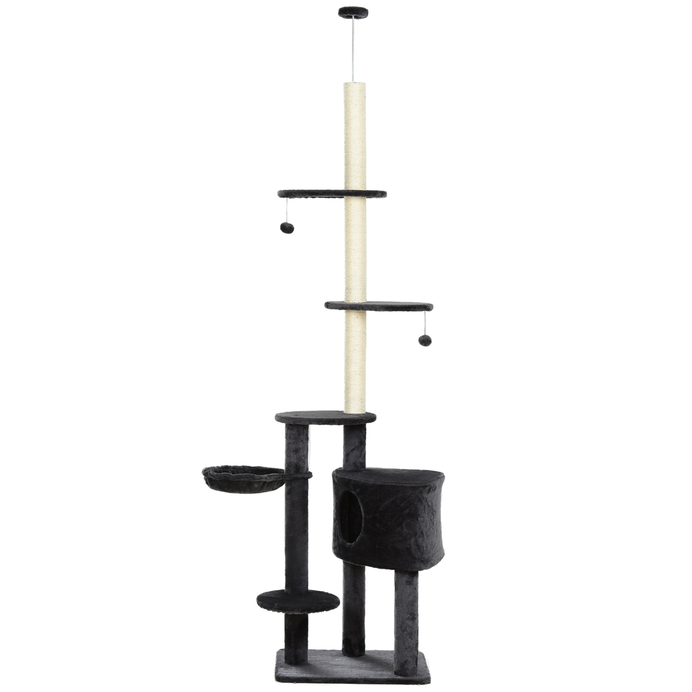Orren Ellis Adjustable Height Floor-To-Ceiling Vertical Cat Tree | Wayfair