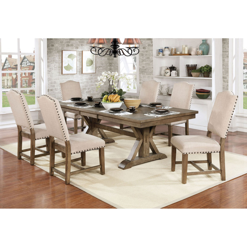 Lark Manor™ Altunar Extendable Trestle Dining Table & Reviews | Wayfair