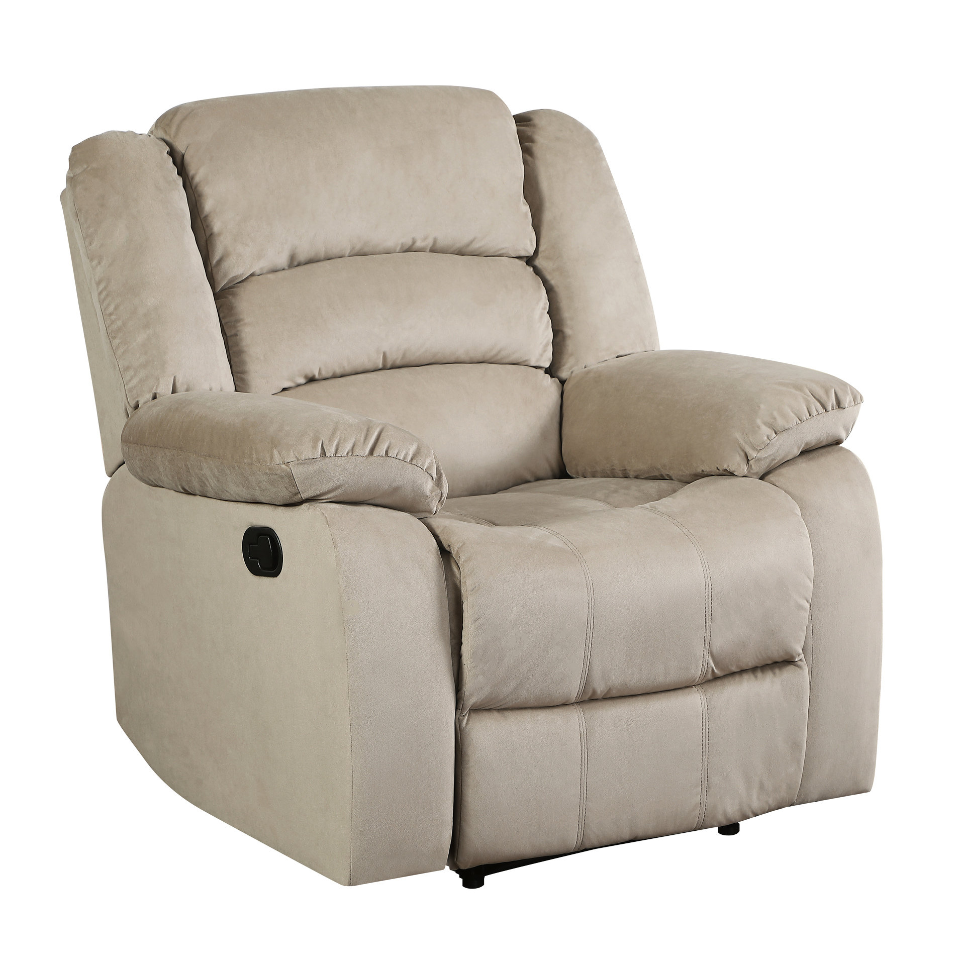 Wildon Home® 76.93 Lb Heavy Recliner Chair With Fabric Cover - Beige ...