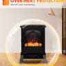 Latitude Run® 22" Electric Fireplace Stove, , 750W & 1500W, Black ...