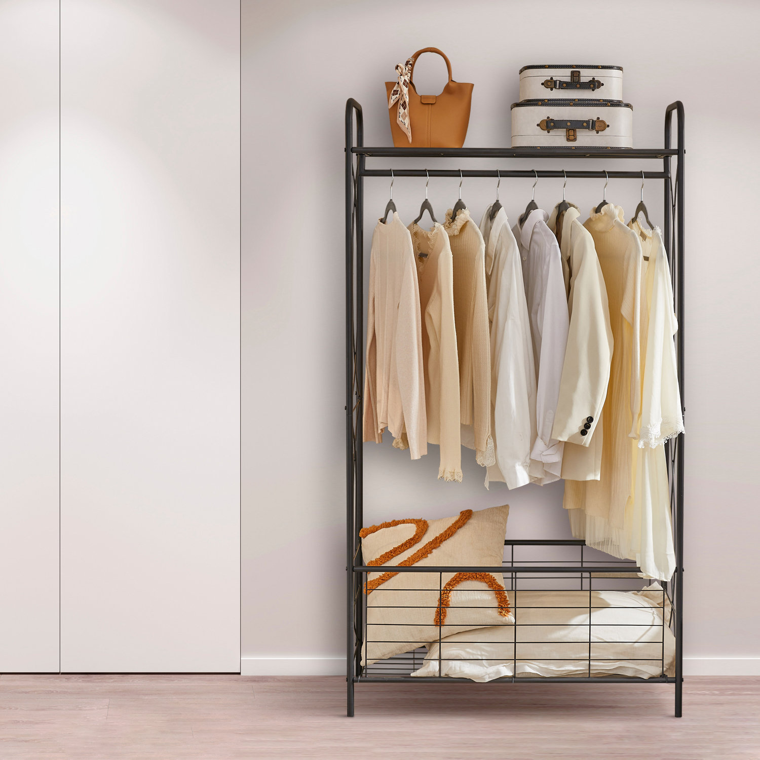 Rebrilliant Michelsen 35.4'' Metal Clothes Rack | Wayfair