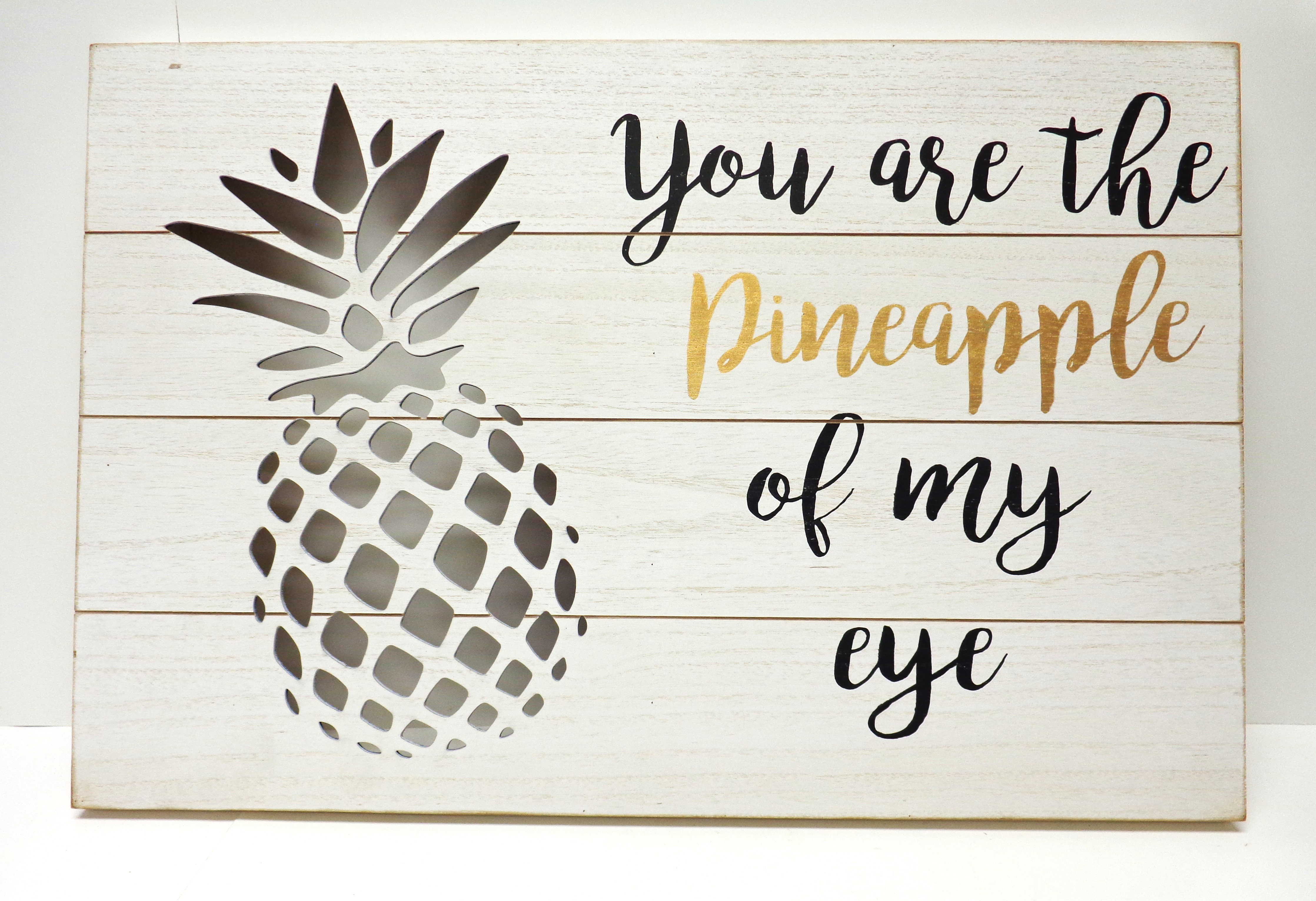 Bay Isle Home™ Pineapple Of My Eye Hanging Sign | Wayfair