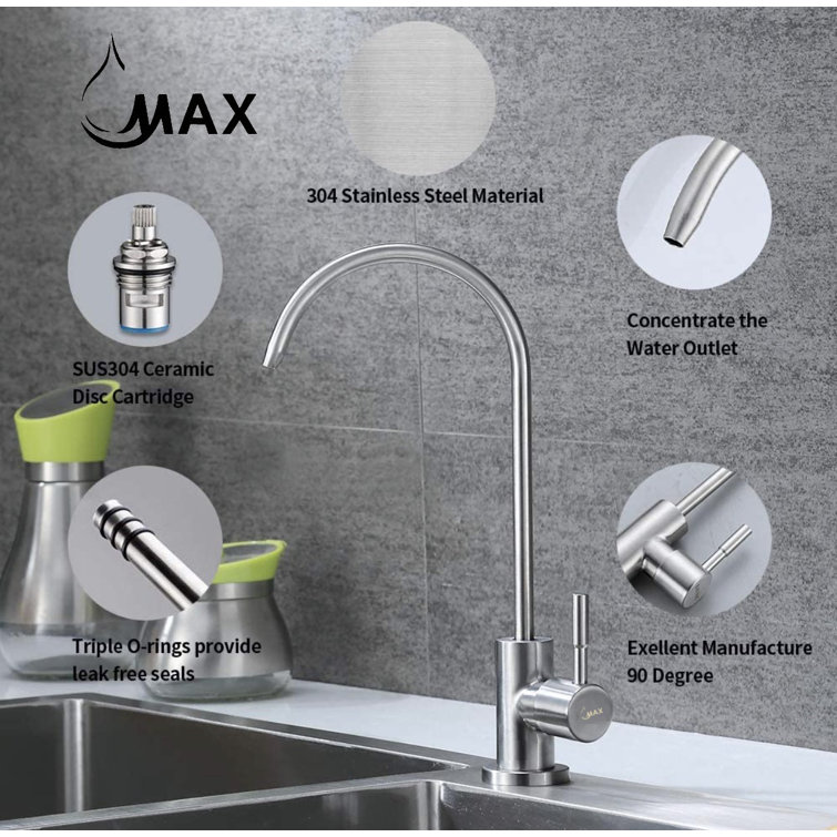 MAX Faucets Water Filter Faucet, Non-air-gap Drinking Water Beverage ...