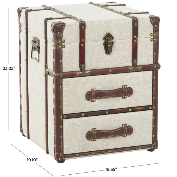 Lark Manor™ Amelyah Faux Leather Accent Trunk & Reviews | Wayfair
