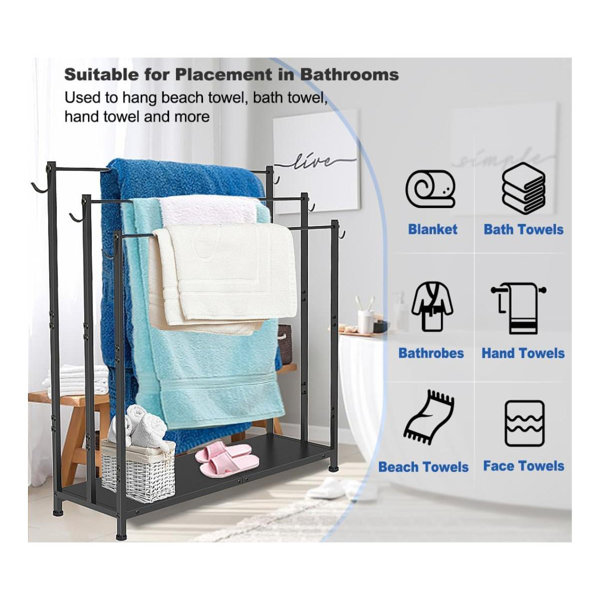 Rebrilliant Extra Large 3 Tier Quilt Rack | Wayfair