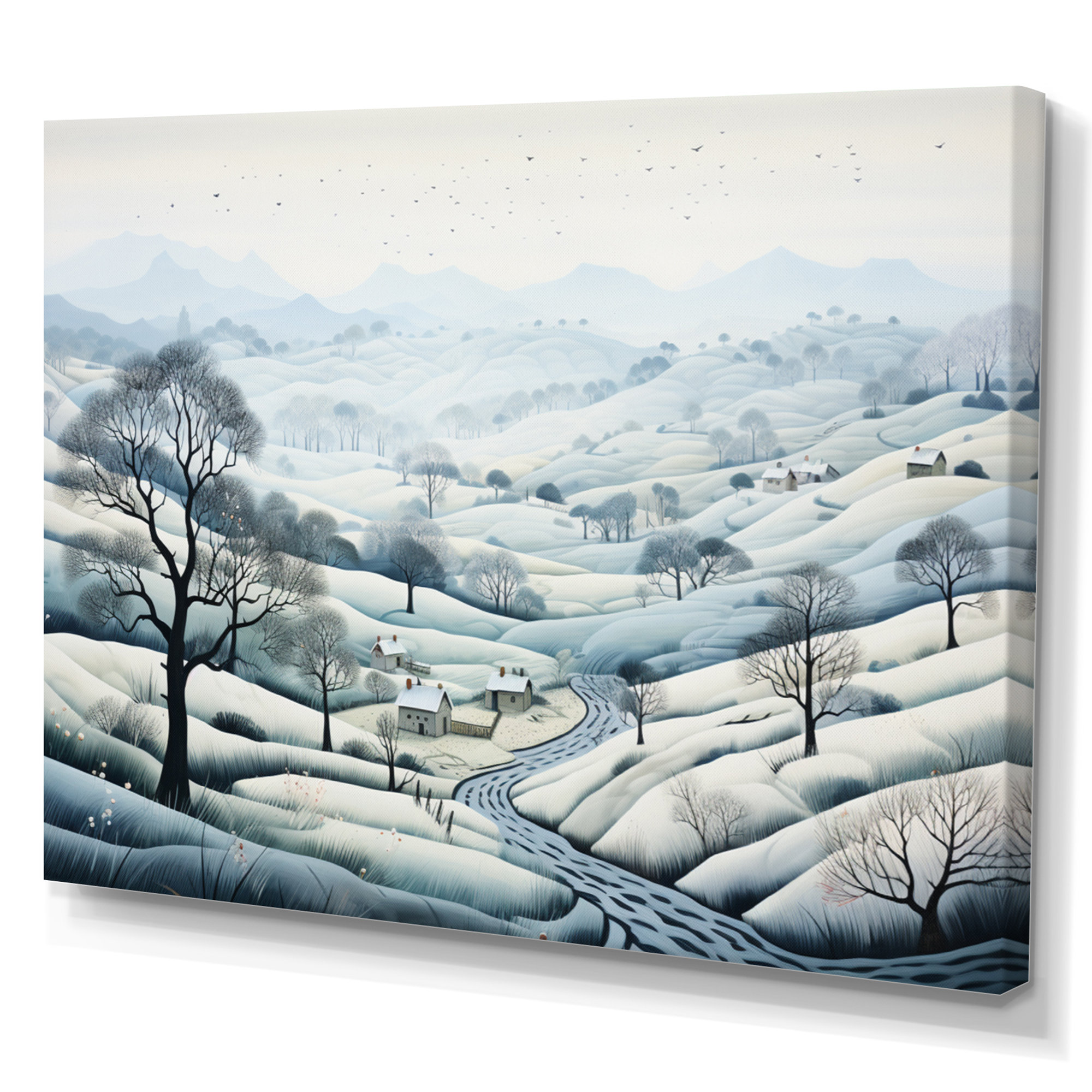 Millwood Pines Countryside Gray Minimalism Landscape III On Canvas ...