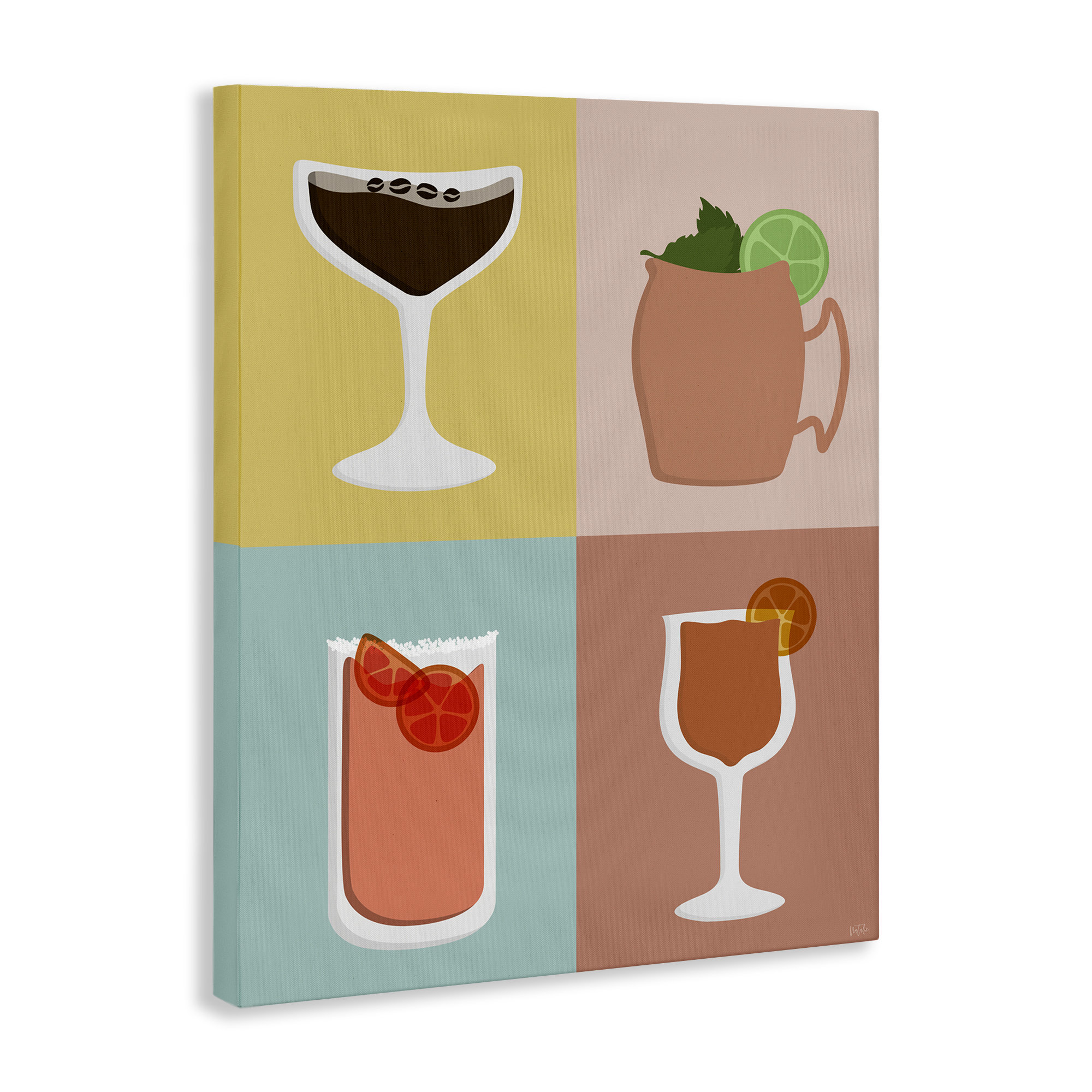 Lark Manor Mixed Cocktail Drinks Canvas Wall Art by Natalie Carpentieri ...