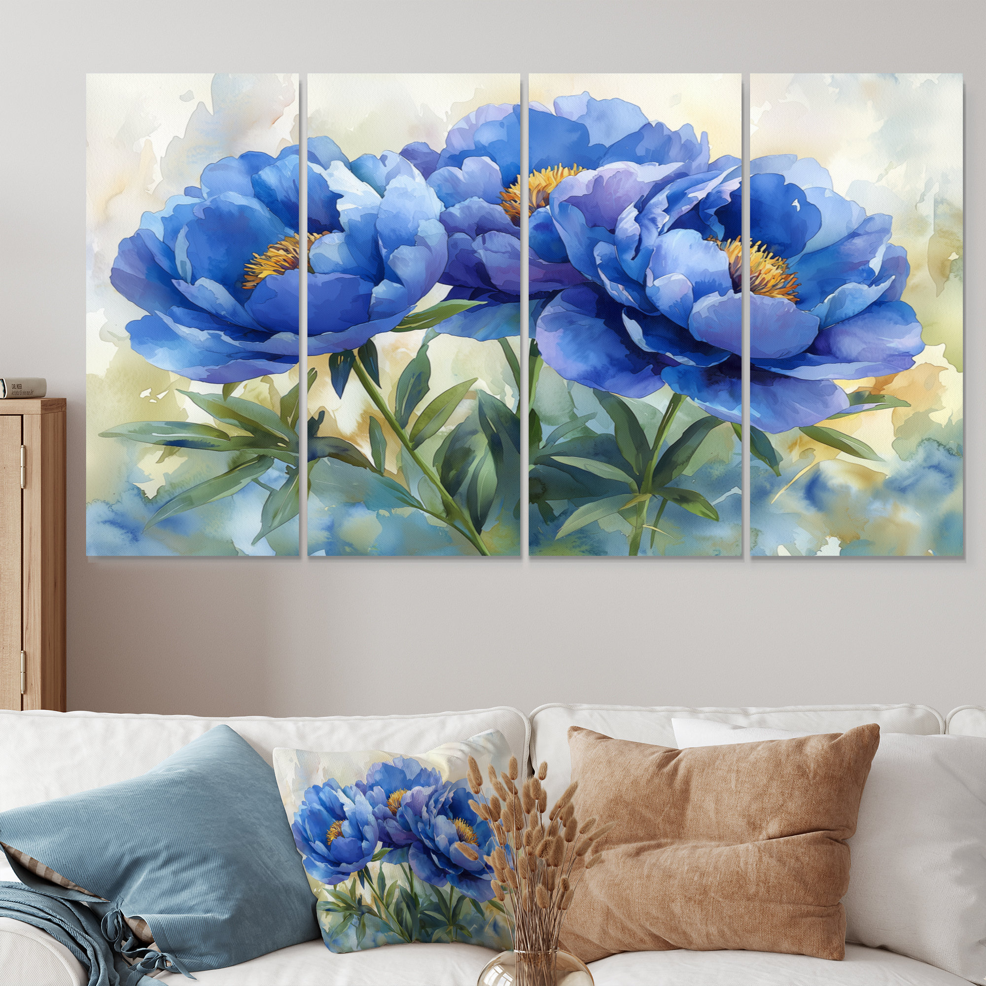 Winston Porter Blue Peonies In The MeadowII - Peonies Peonies Wall ...