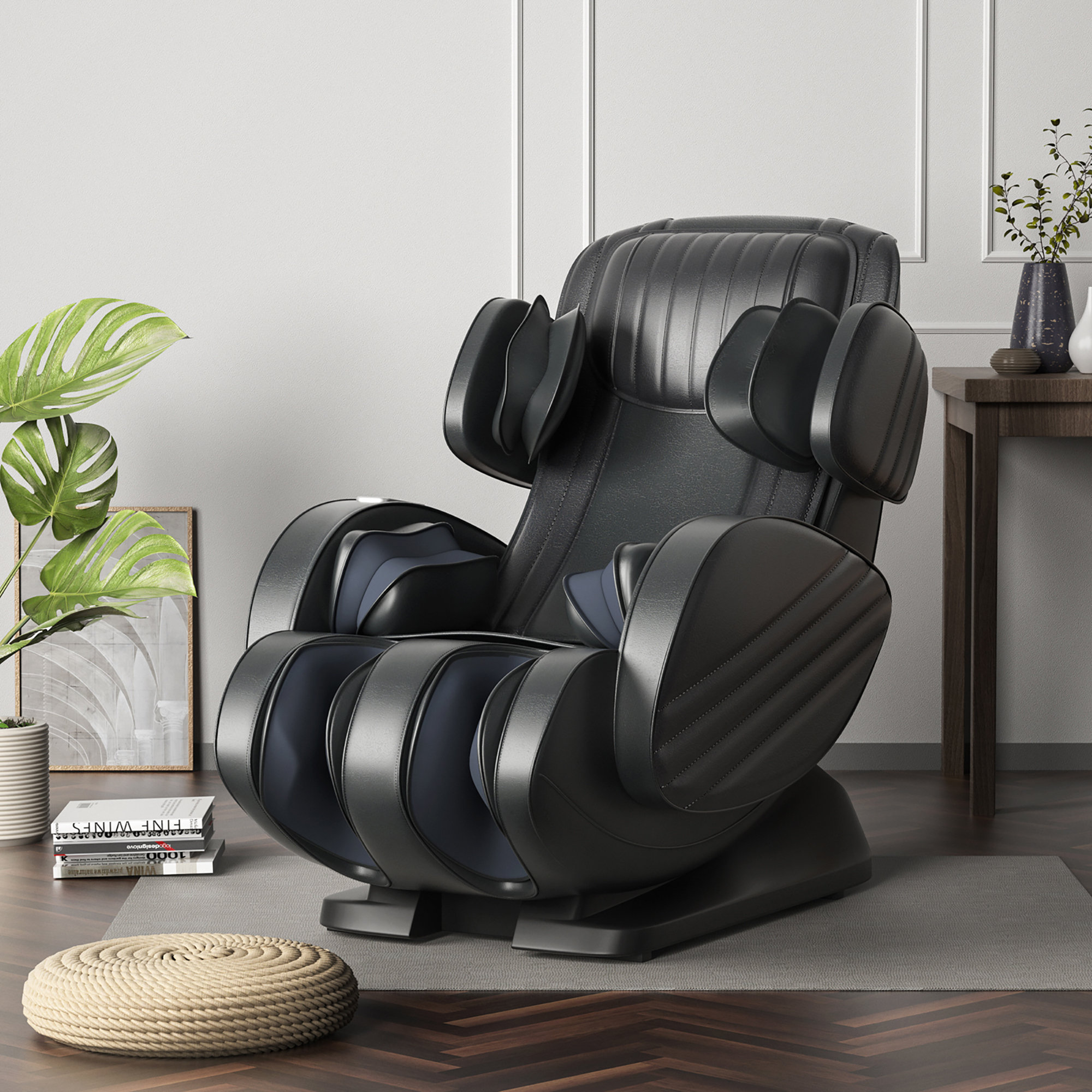 Inbox Zero Faux Leather Reclining Massage Chair | Wayfair