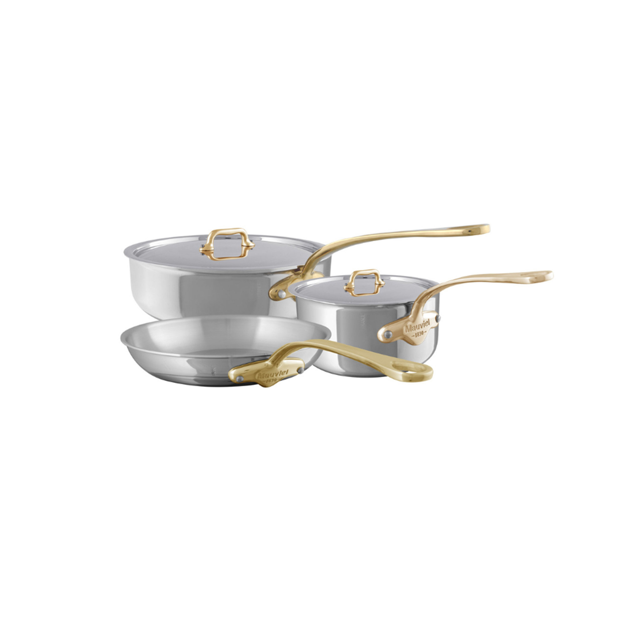 Mauviel M'cook B 5-Piece Cookware Set With Brass Handles | Wayfair
