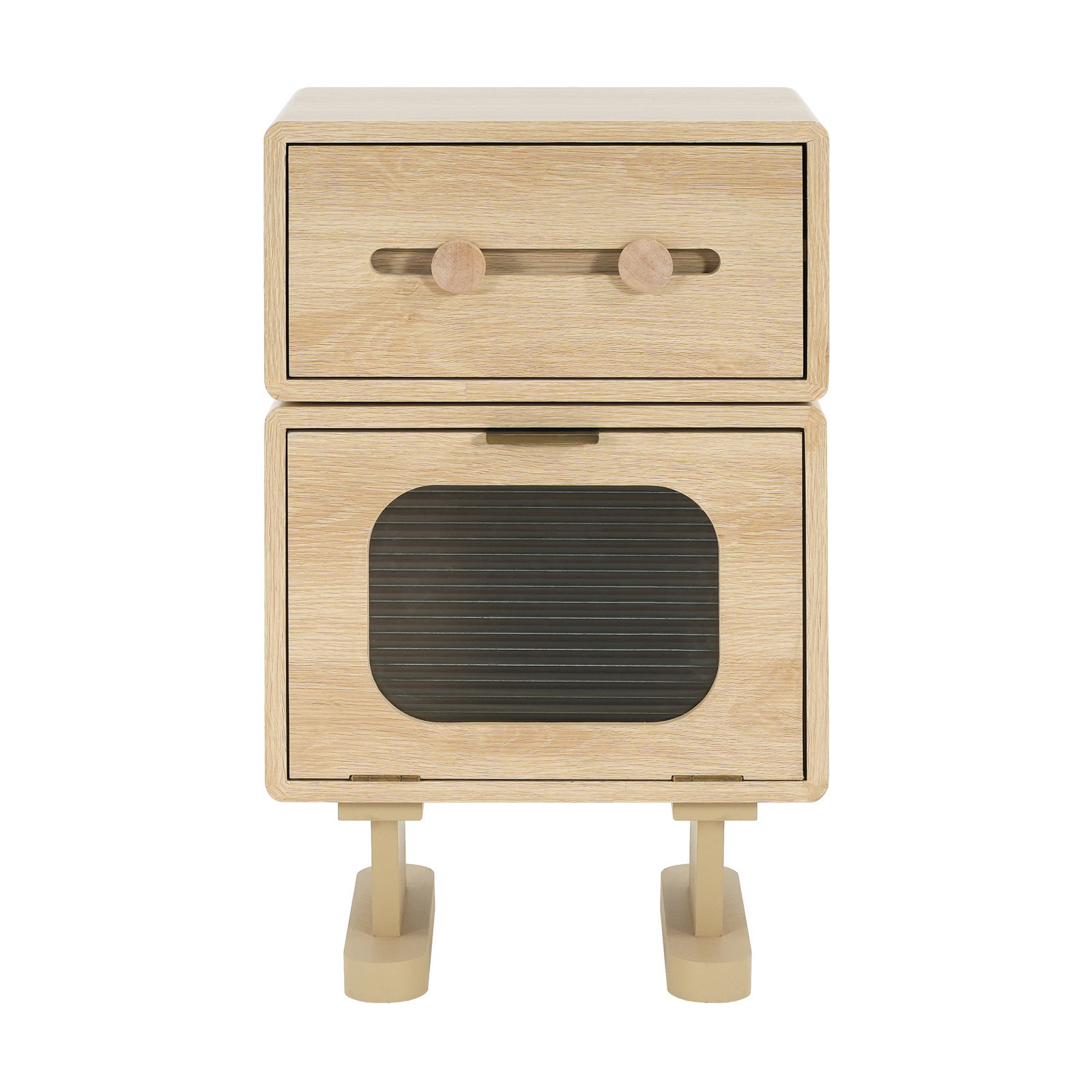 Gracie Oaks Creative Rotatable Robot Storage Side Table | Wayfair