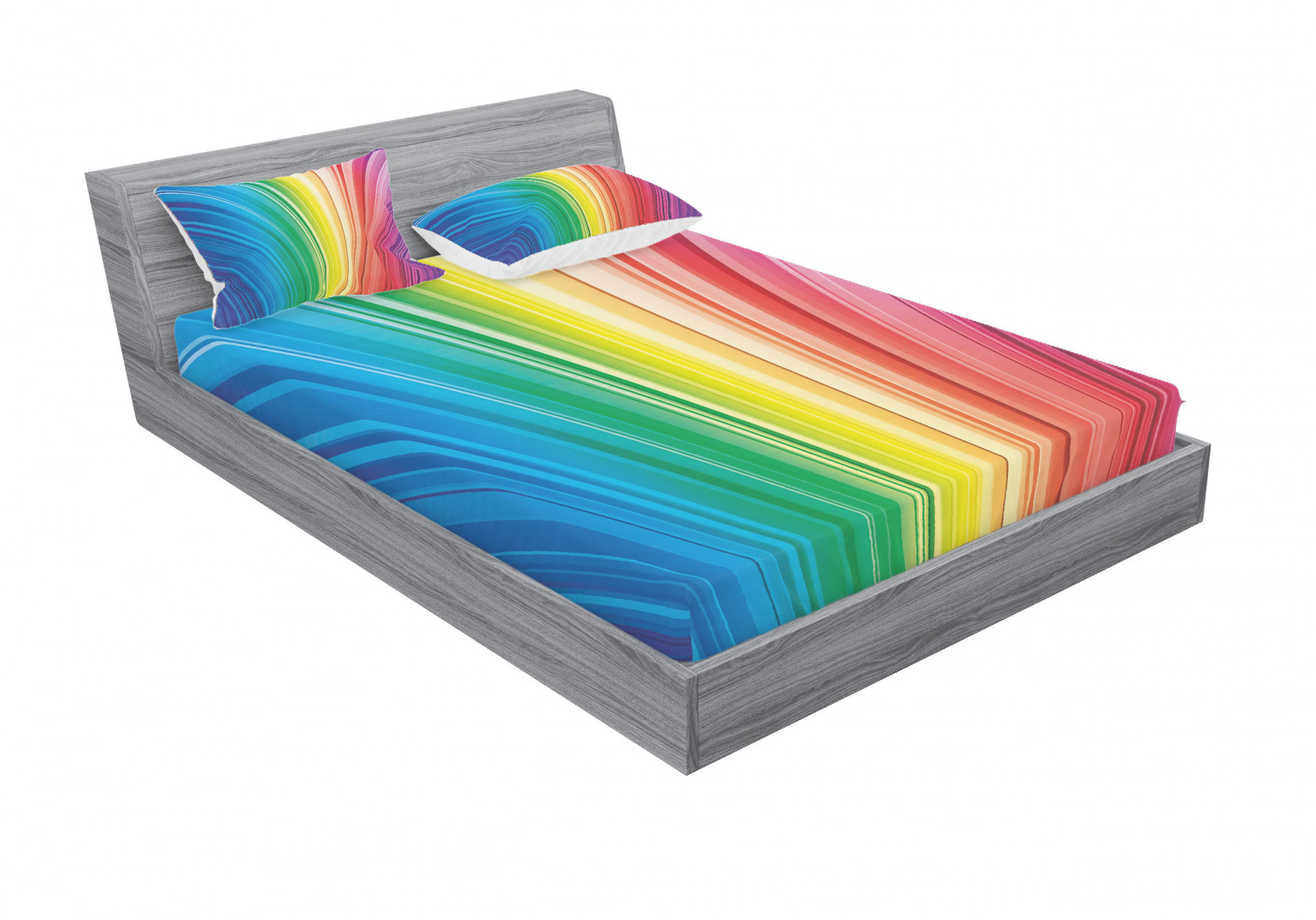 Ambesonne Psychedelic Warped Contour Sheet Set | Wayfair
