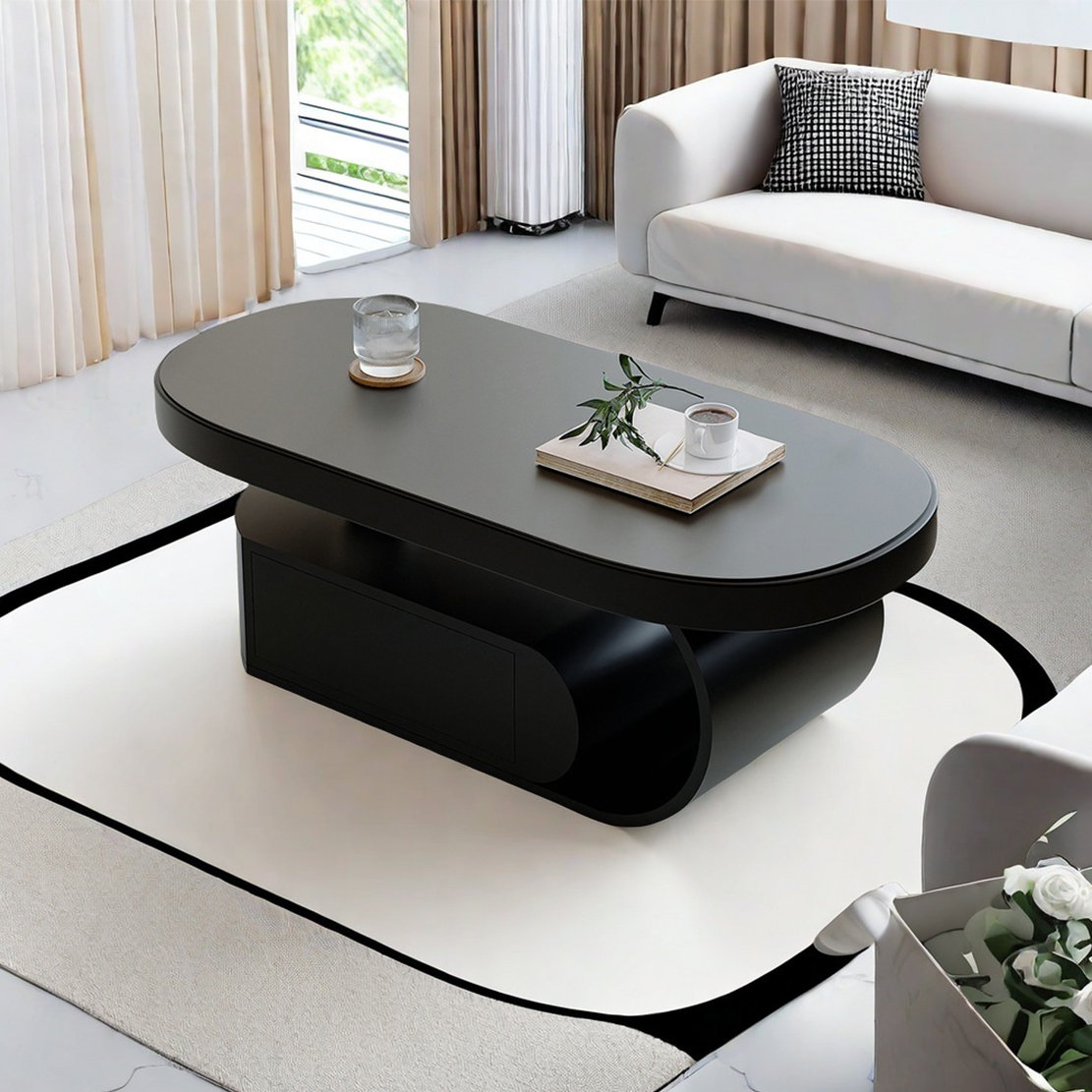 Orxva Galaxy Modern simple oval shaped coffee table | Wayfair