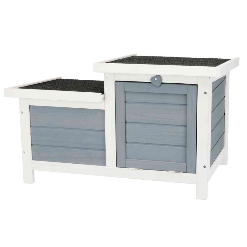 TRIXIE natura Small Animal Hutch, Raised Home for Rabbits, Bunnies ...
