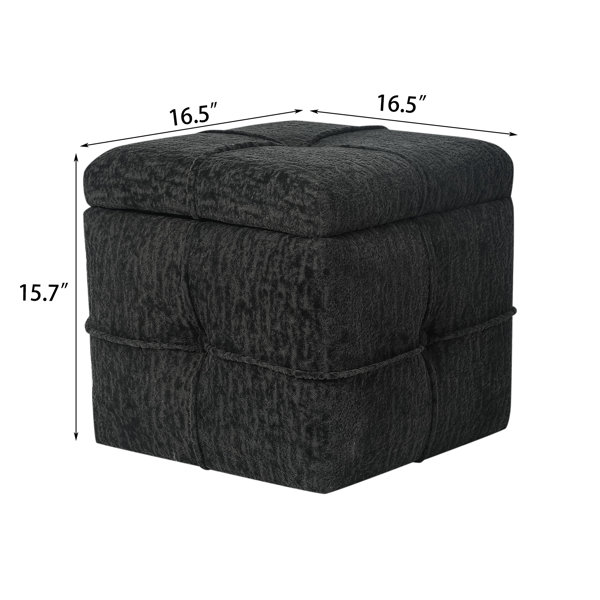 Ebern Designs Cube Boucle Upholstered Storage Ottoman "& Reviews" | Wayfair
