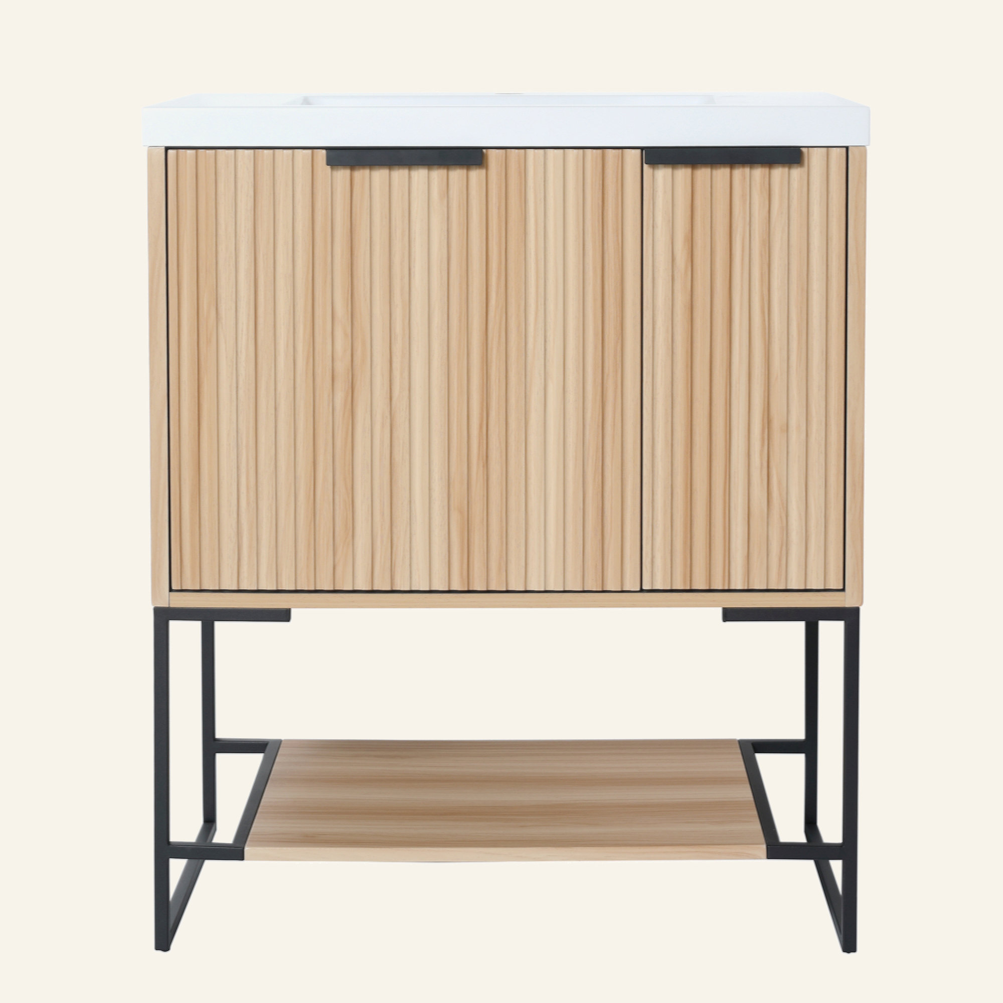 Hokku Designs 30 Inch Freestanding Bathroom Vanity With Resin Basin ...