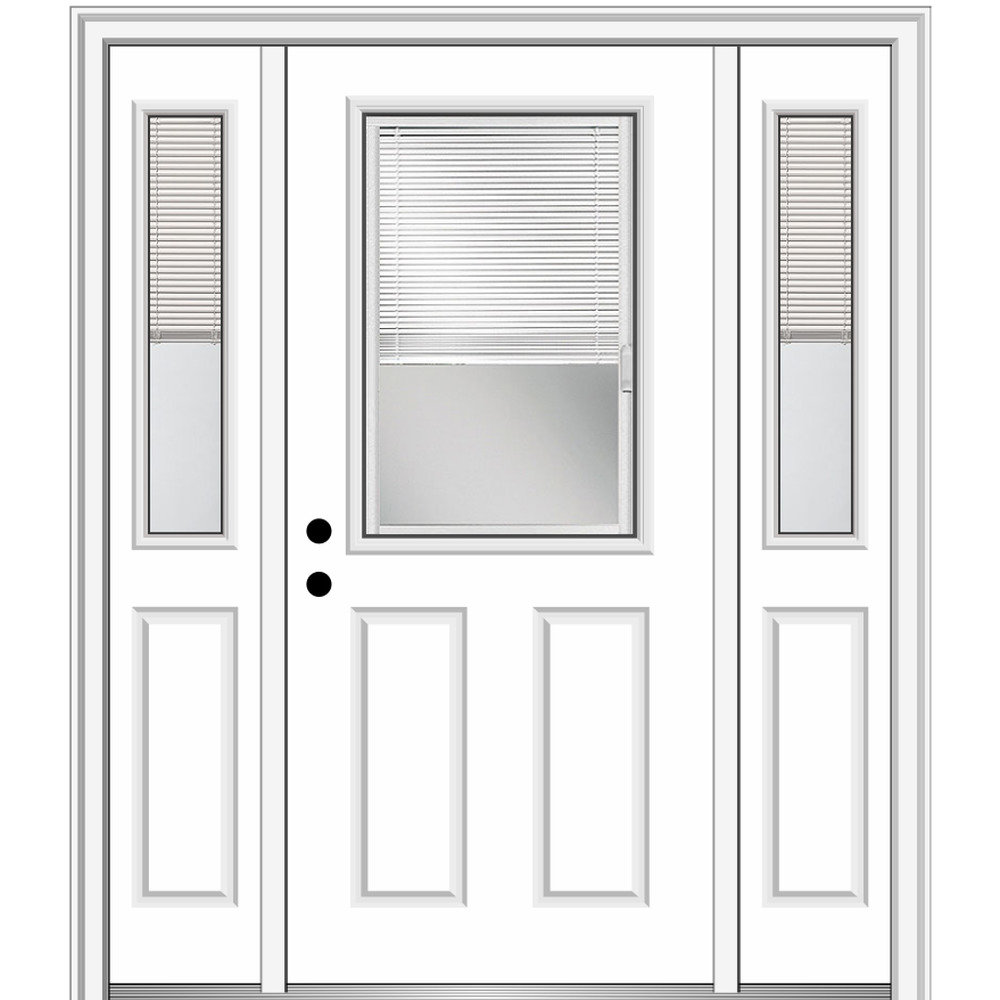 MMI DOOR 2-Panel Ready to Install Steel Prehung Front Entry Doors ...